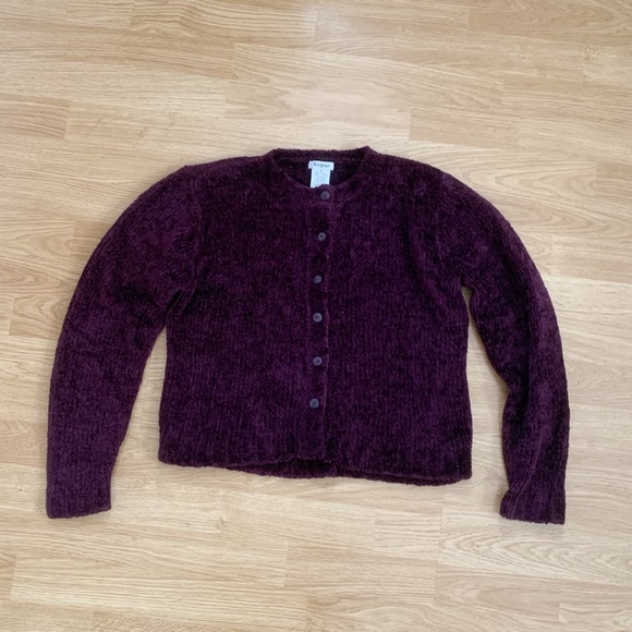 Airport | Sweaters | Vintage Fuzzy Crop Cardigan | Poshmark